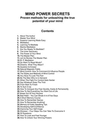 mind-power-secrets | PDF