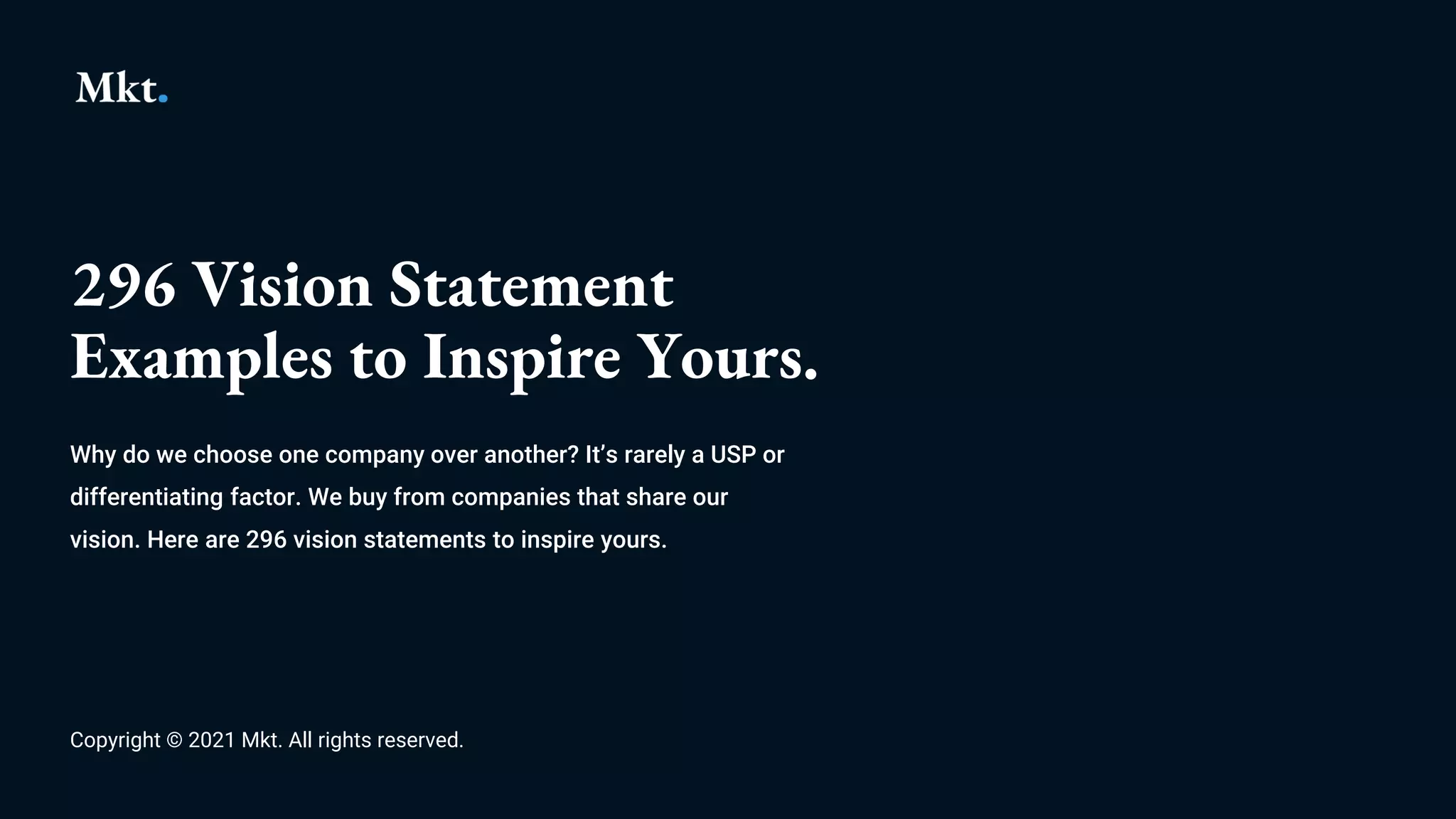 296 Vision Statement Examples to Inspire Yours. | PDF