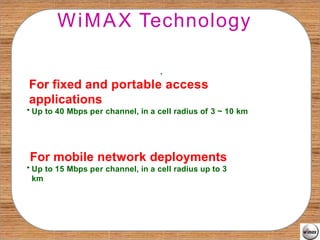 wimax tech. in mobile computing technology | PPT