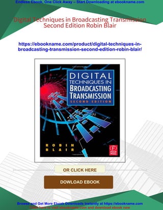 Digital Techniques in Broadcasting Transmission Second Edition Robin ...