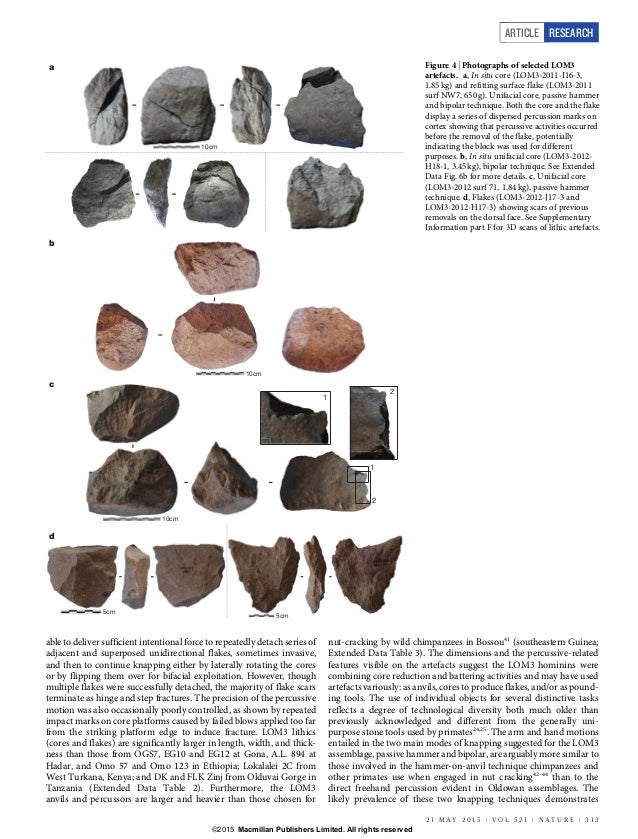 3.3-million-year-old stone tools from Lomekwi 3, West Turkana, Kenya