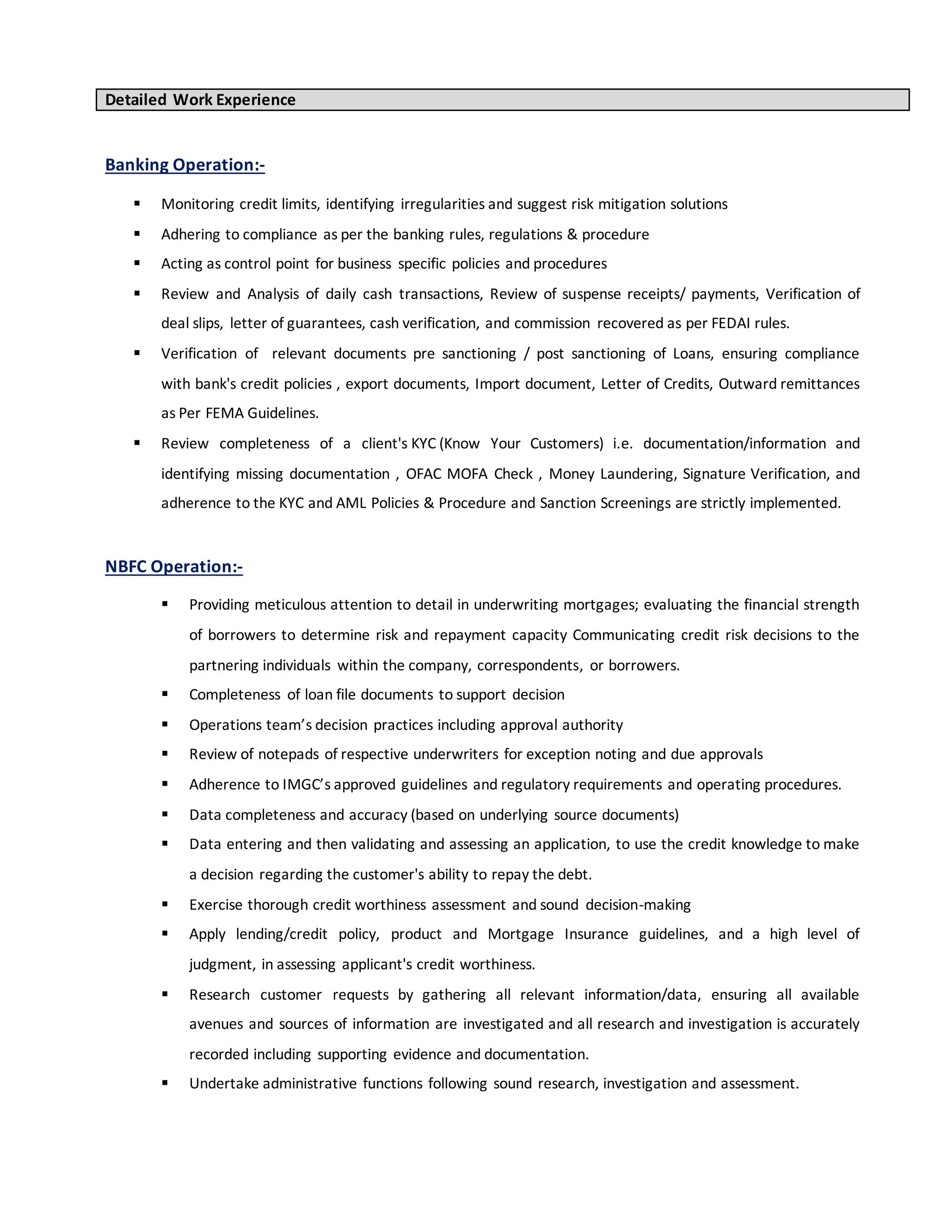 Internal Auditor - Profile | DOCX