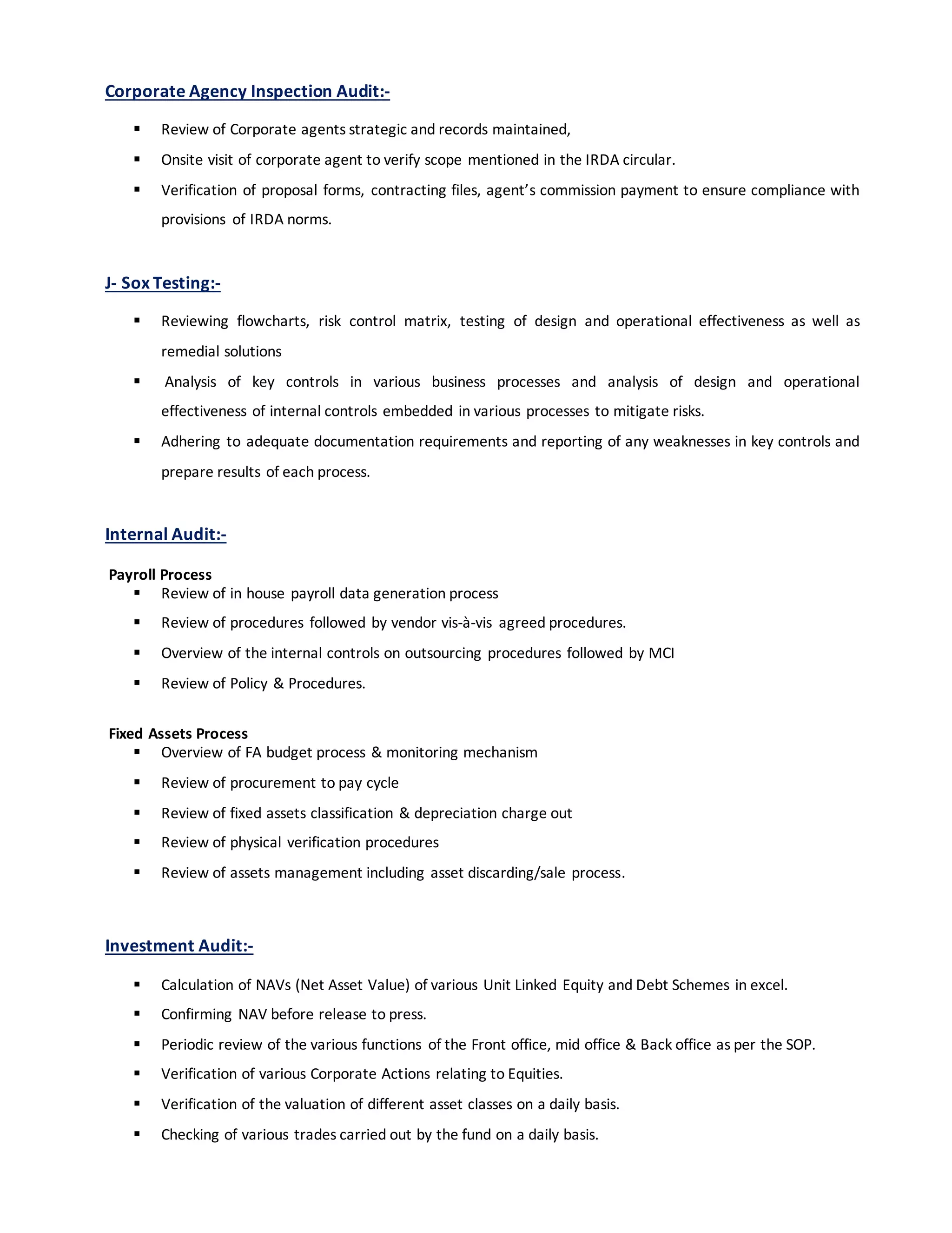 Internal Auditor - Profile | DOCX