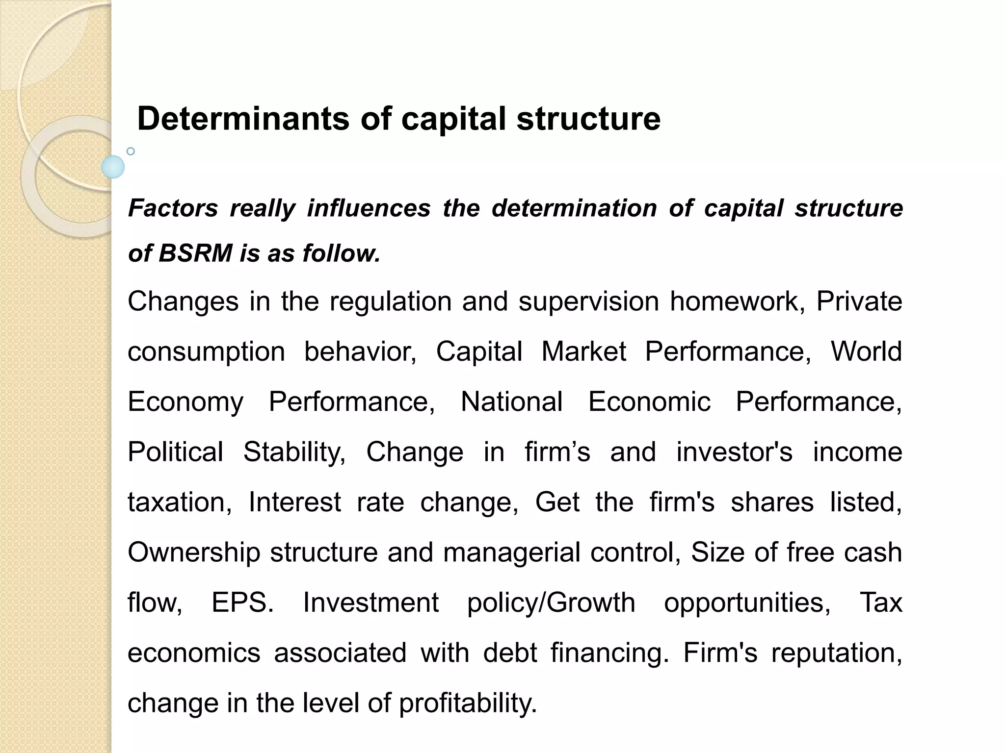 Finalcial Structure of BSRM | PPTX