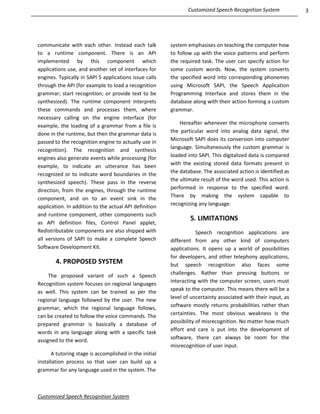 Paper on Speech Recognition | PDF | Operating Systems | Computer Software and Applications
