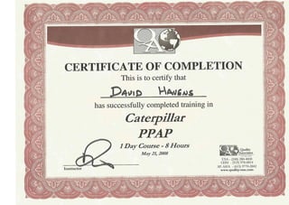 CAT PPAP certification | PDF