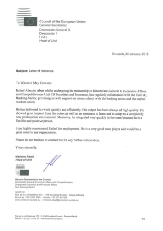 Council of the EU Recommendation Letters | PDF