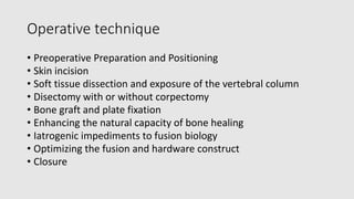 297 Anterior cervical instrumentation complete | PPTX