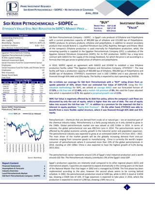 Sidi Kerir Petrochemicals - SIDPEC - Re-initiation of Coverage - 6 ...