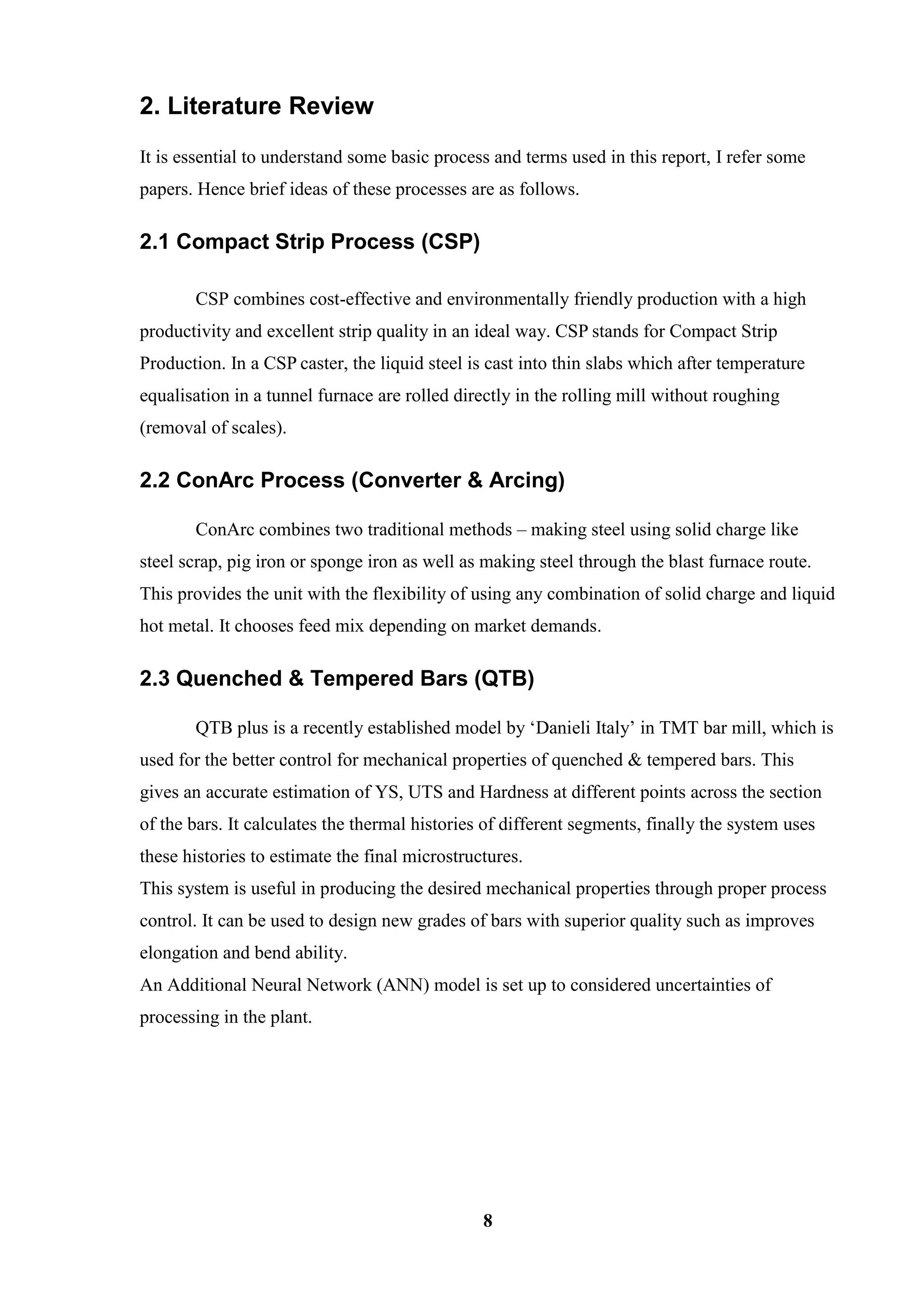 Internship jsw report | PDF