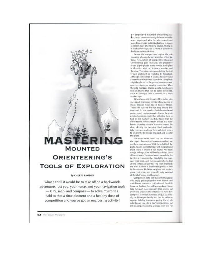 Mounted Orienteering | PDF