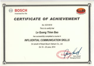 COM skills certificate | PDF