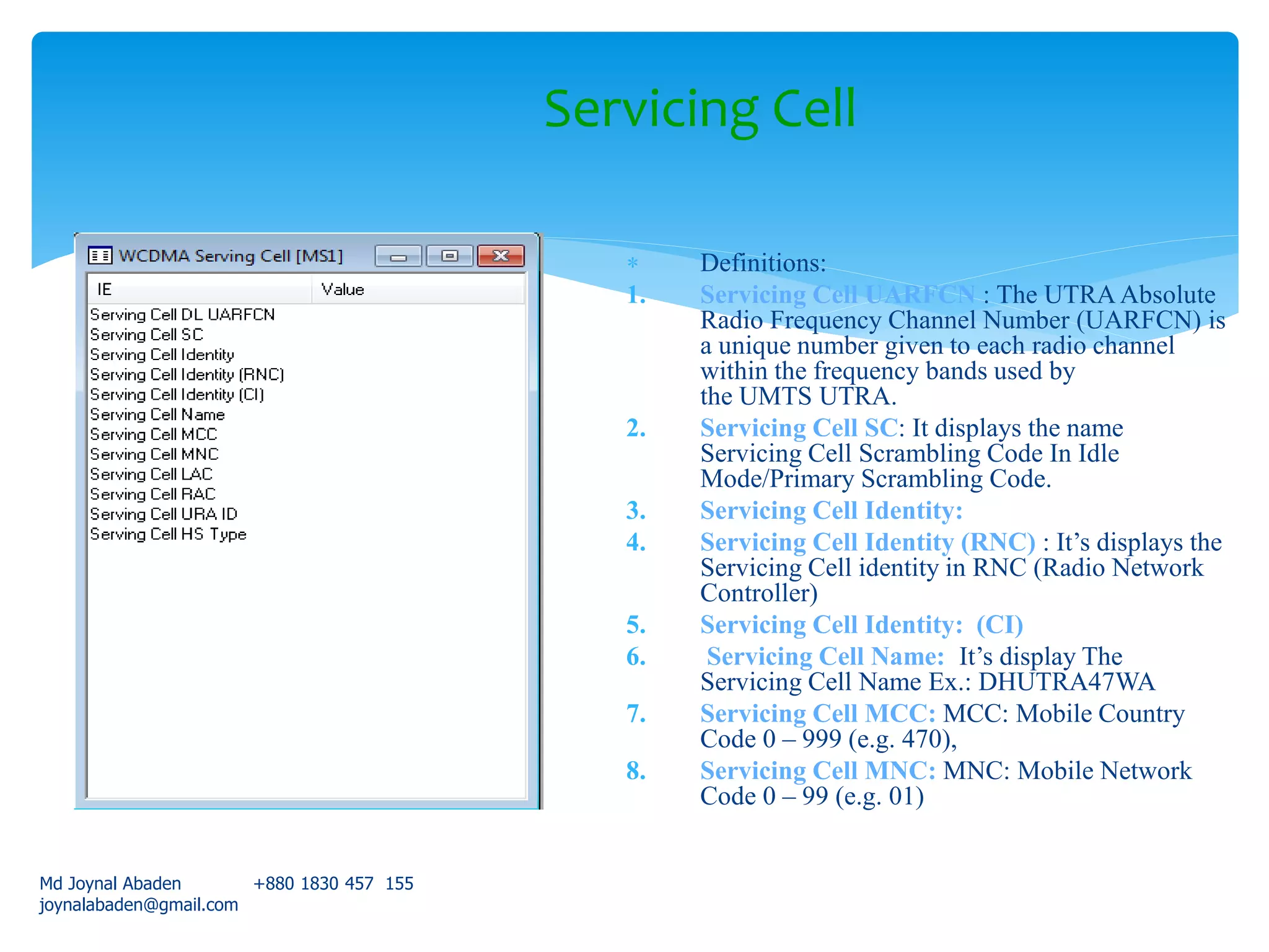 TEMS PARAMETER (3G) | PPSX