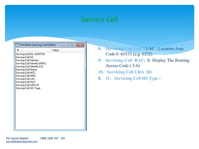 TEMS PARAMETER (3G) | PPSX | Technology & Computing