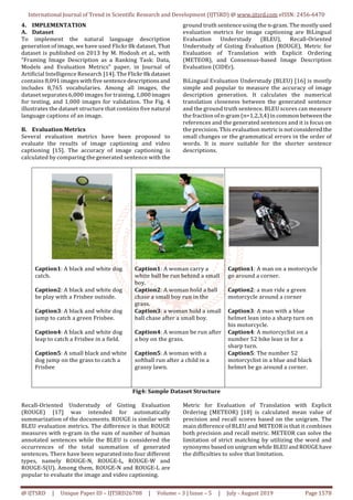 Natural Language Description Generation for Image using Deep Learning Architecture | PDF