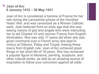 6 Of The Most Inspirational Leaders In History | PPTX | Death, Injury ...