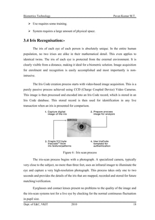 Biometrics Technology Seminar Report. | DOC