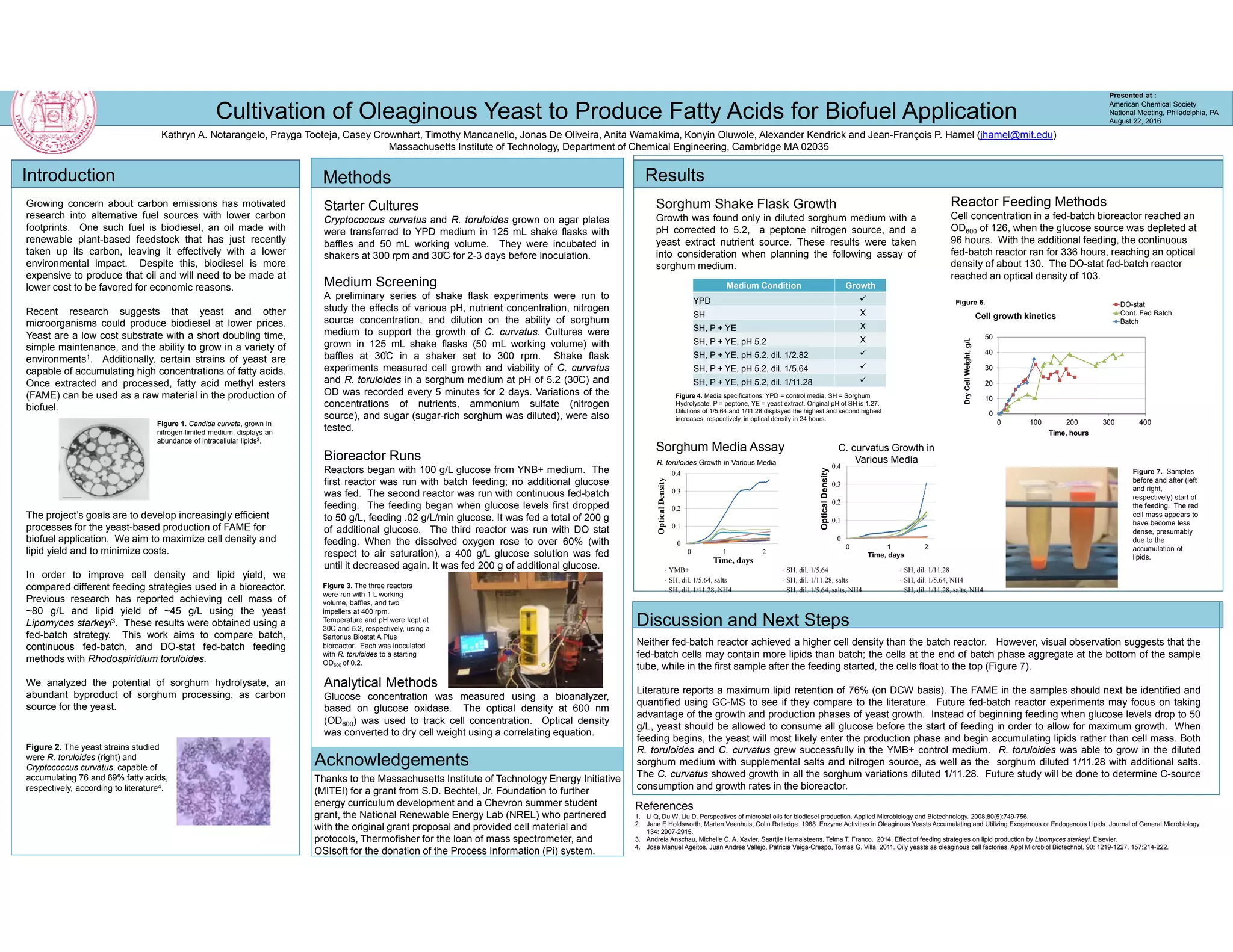 Cultivation Of Oleaginous Yeast To Produce Fatty Acids For Biofuel Application Pdf Biotech