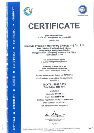 TS16949 certificate-GPM | PDF