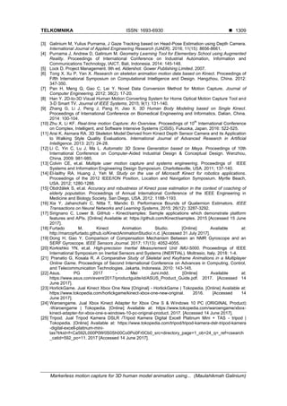 Markerless motion capture for 3D human model animation using depth ...