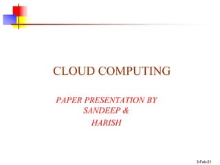 29896059 ppt-on-cloud-computing | PPT