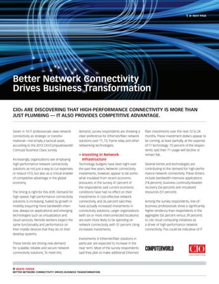 Drive Business Transformation via Better Network Connectivity_WP | PDF