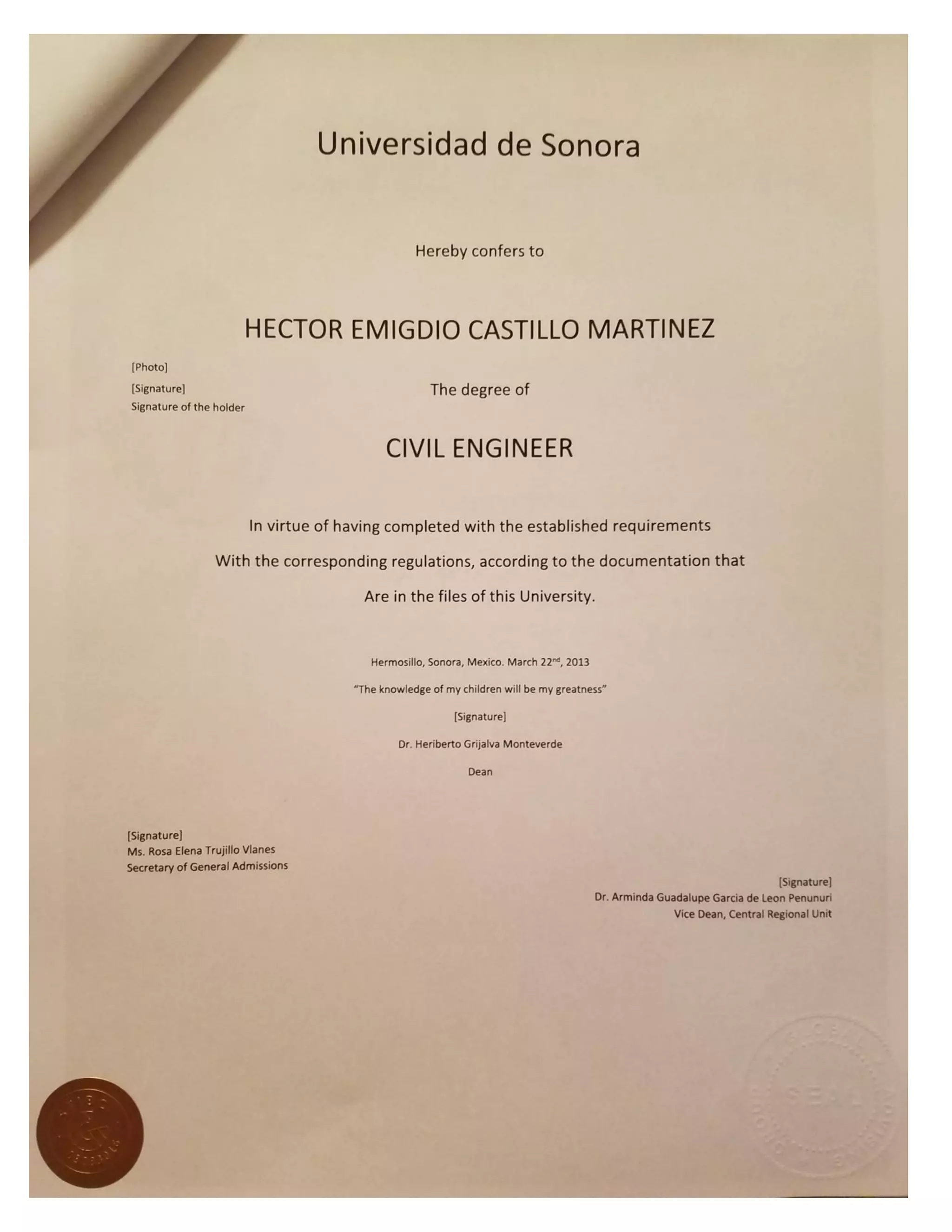 Hector Castillo Certificate | PDF