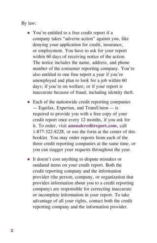 Free Credit Information | PDF | Consumer Issues | Business
