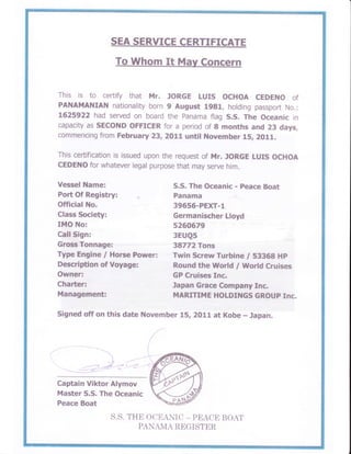 Oceanic Sea Service | PDF