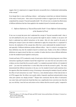 Reasonable Doubt...and Beyond - the case for defining the standard of ...