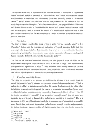 Reasonable Doubt...and Beyond - the case for defining the standard of ...