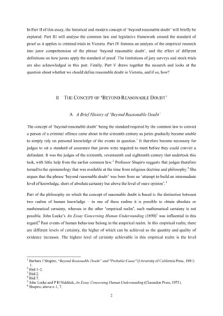 Reasonable Doubt...and Beyond - the case for defining the standard of ...