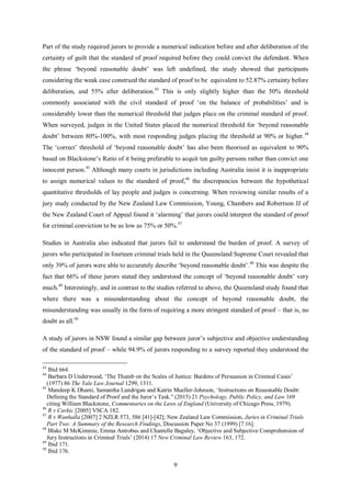 Reasonable Doubt...and Beyond - the case for defining the standard of ...