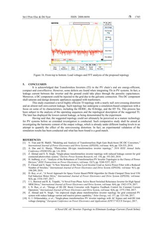 A Novel DC-AC Inverter Topology to Eliminate Leakage Current | PDF