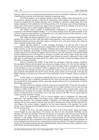 A Novel DC-AC Inverter Topology to Eliminate Leakage Current | PDF