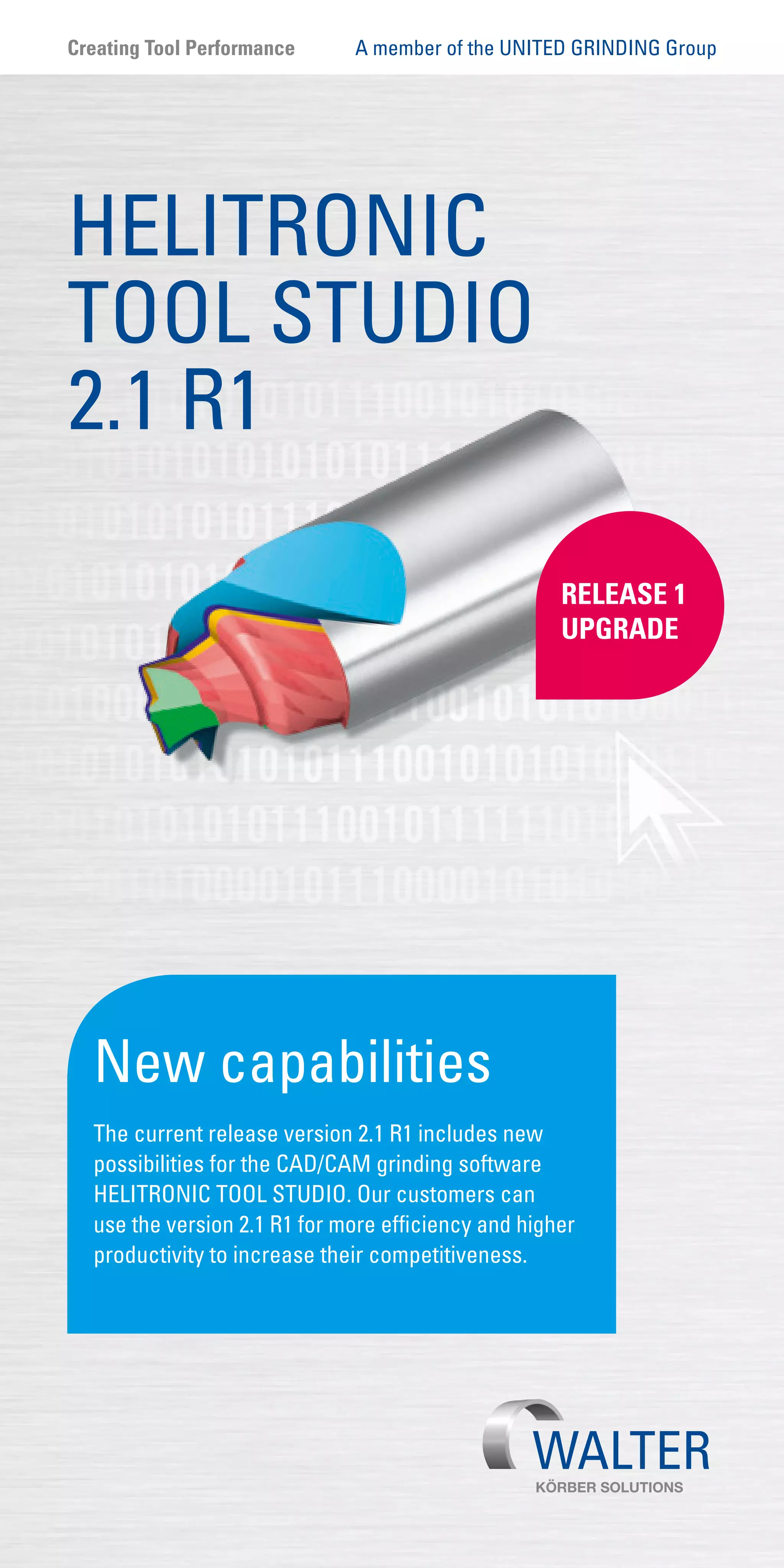 Walter CNC Tool Grinders - Helitronic Tool Studio - Version 2.1, R1 | PDF