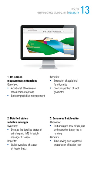 Walter CNC Tool Grinders - Helitronic Tool Studio - Version 2.1, R1 | PDF