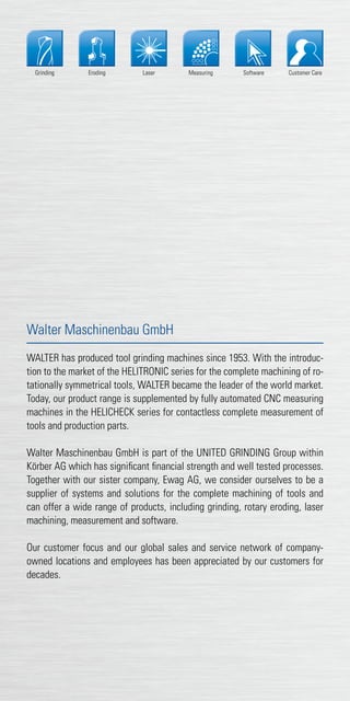Walter CNC Tool Grinders - Helitronic Tool Studio - Version 2.1, R1 | PDF