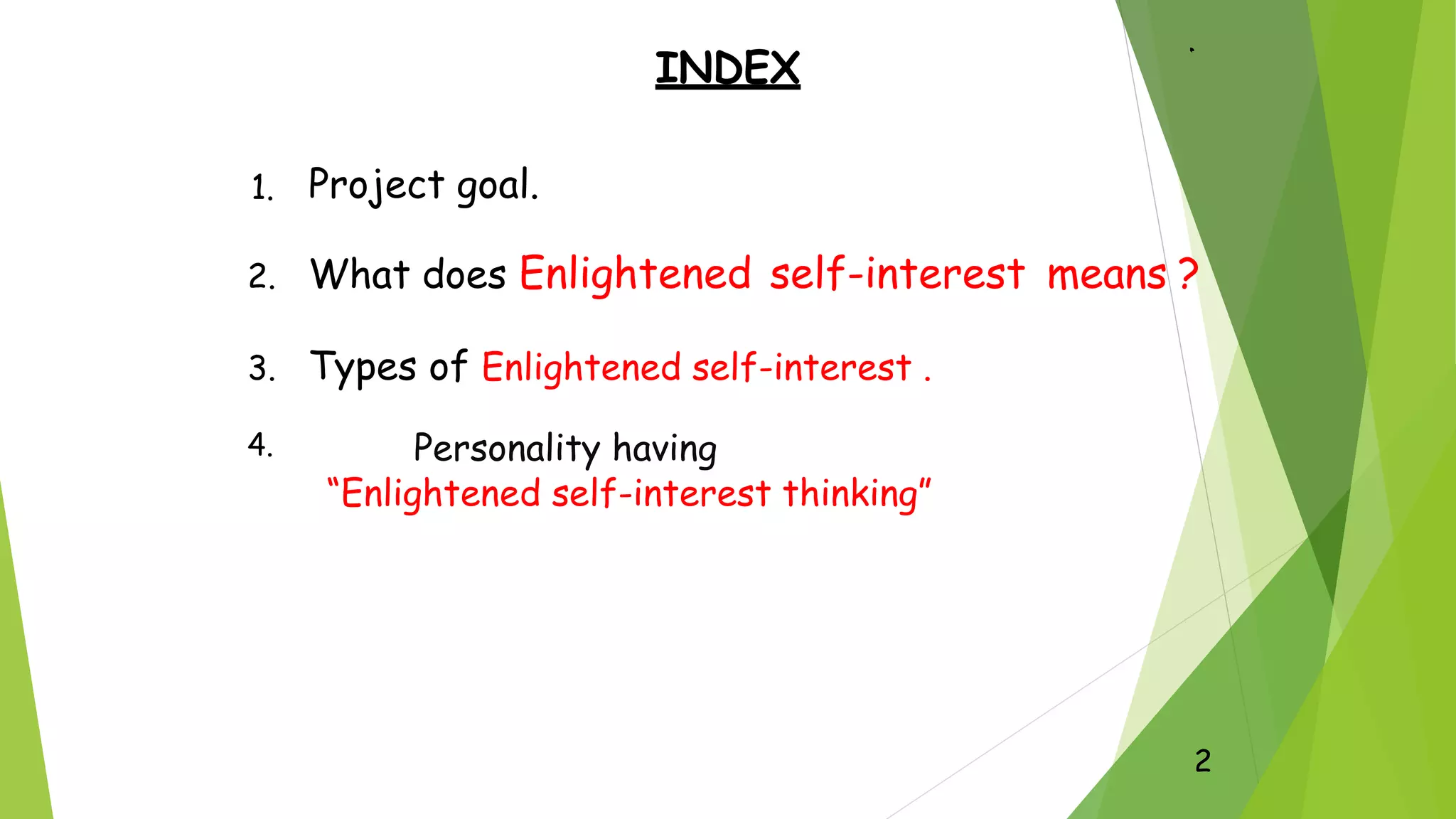 Enlightened self-interest | PPTX