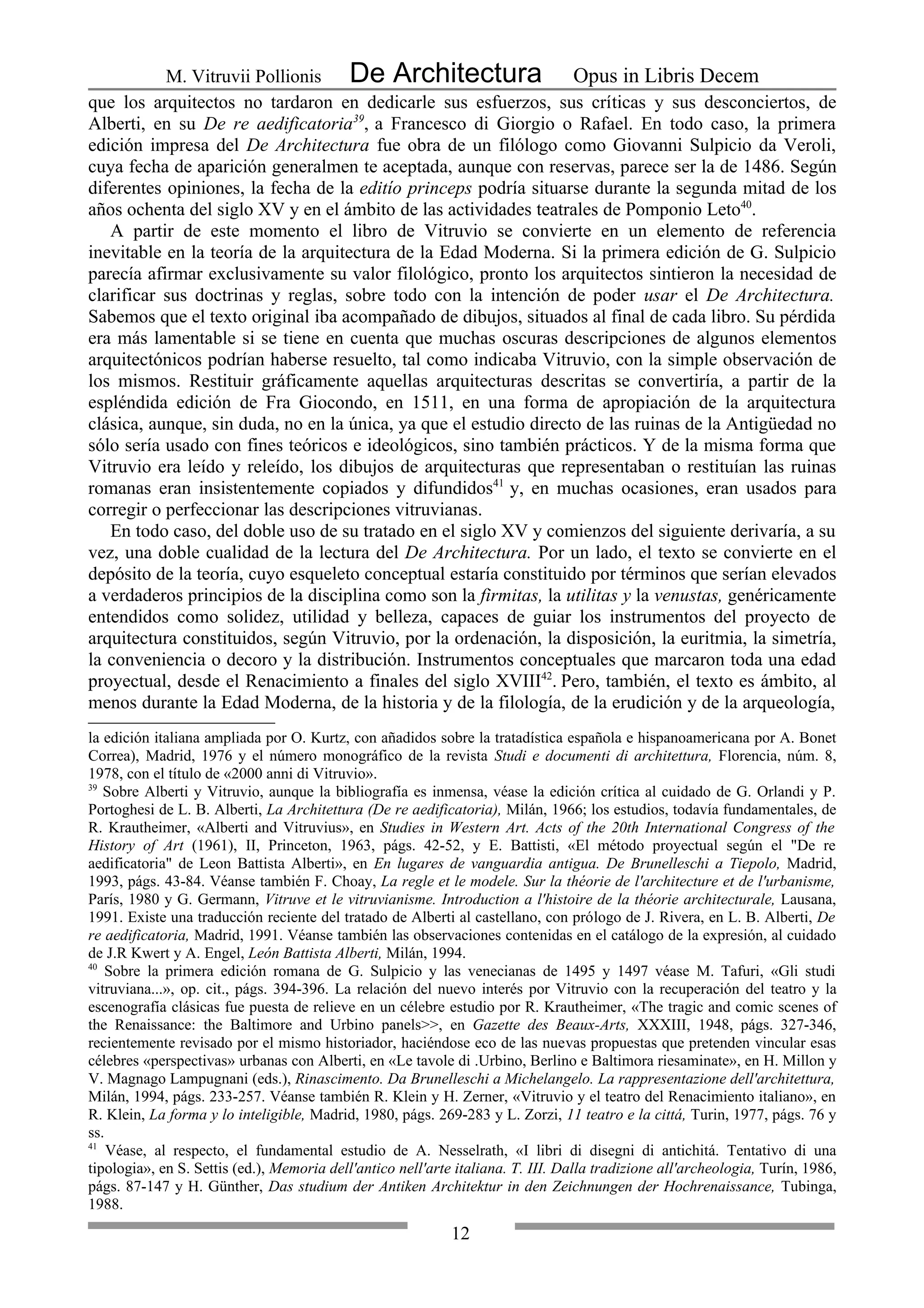 De Architectura libri decem (Los Diez Libros de Arquitectura) | PDF ...