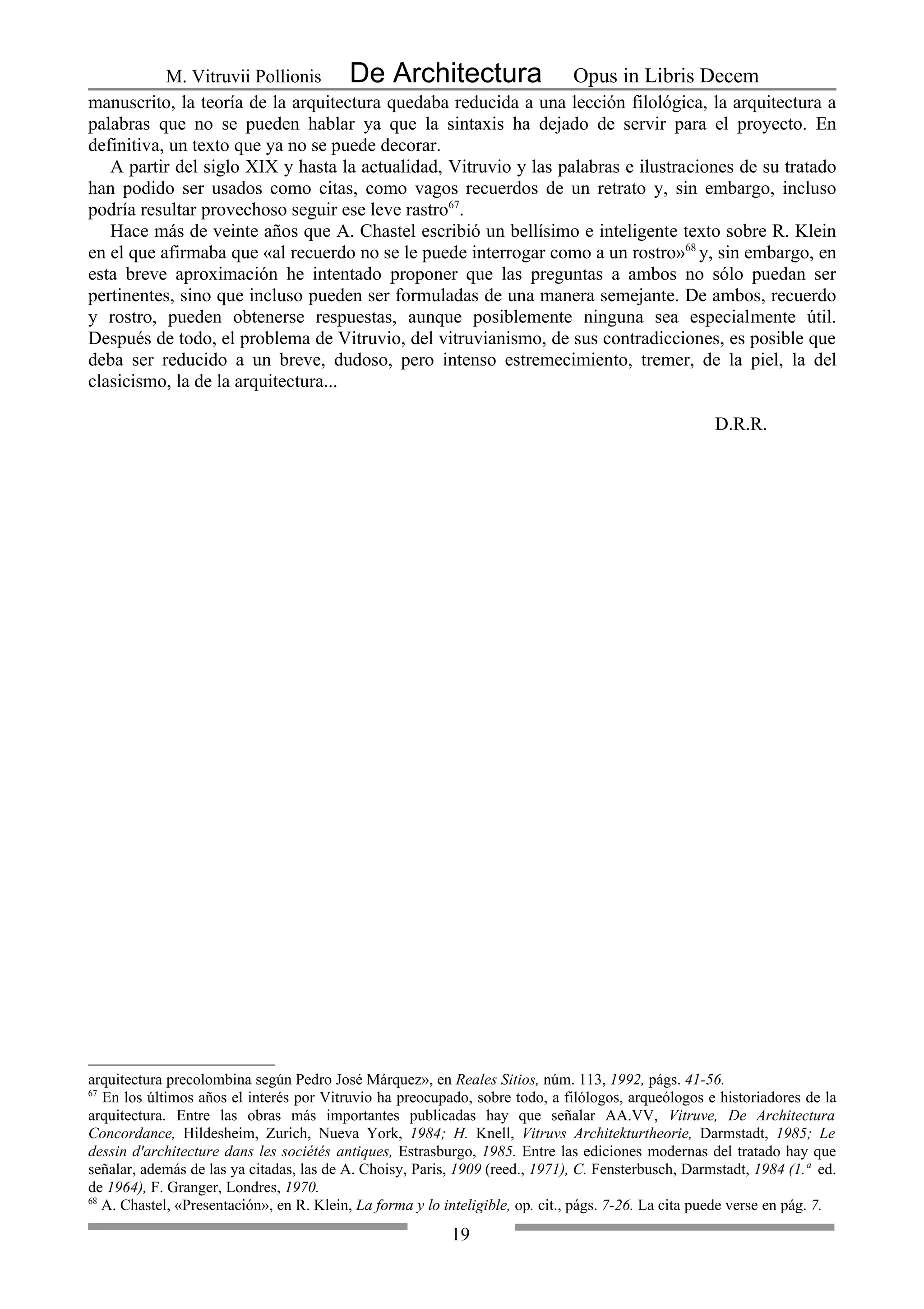 De Architectura libri decem (Los Diez Libros de Arquitectura) | PDF ...