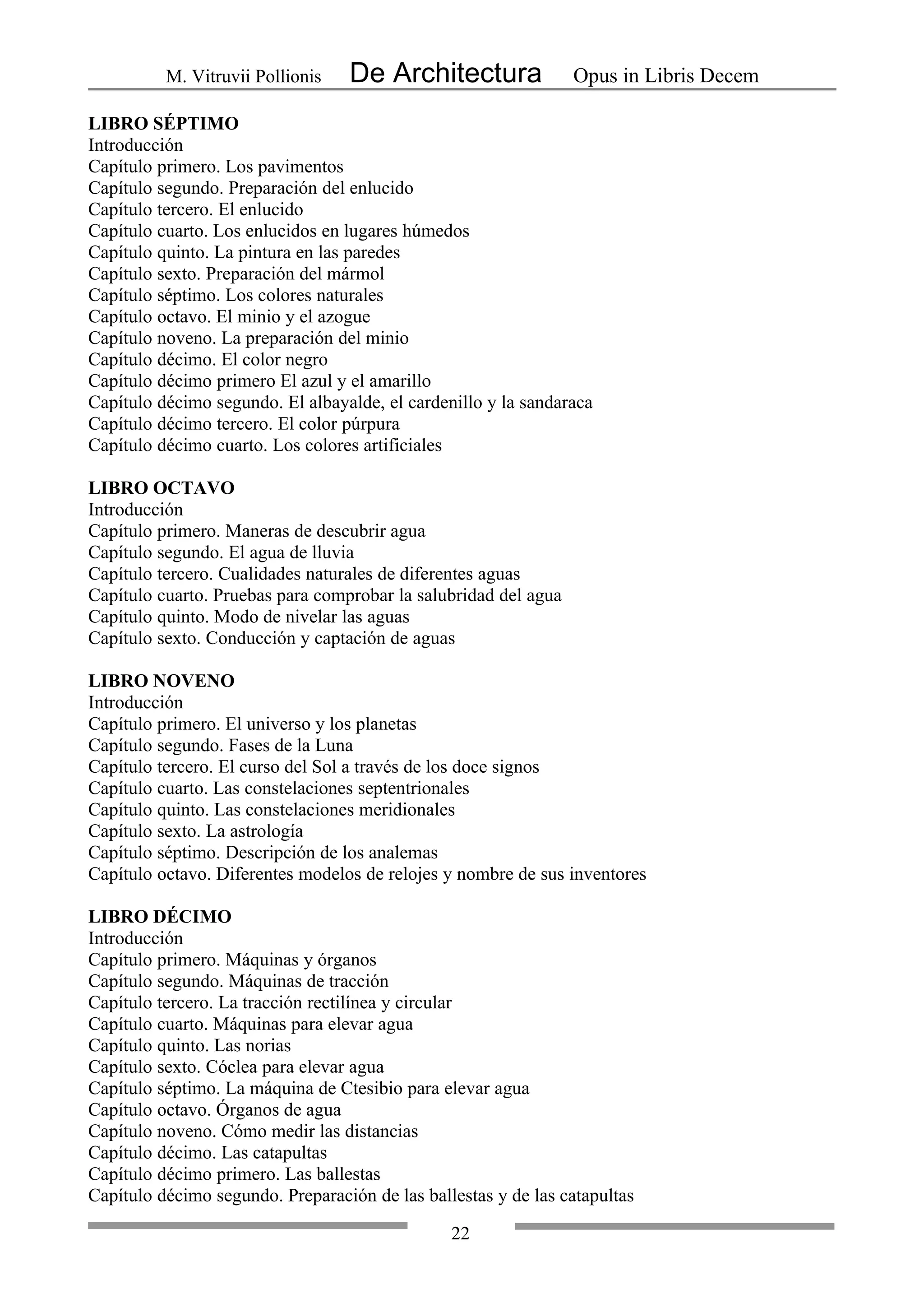 De Architectura libri decem (Los Diez Libros de Arquitectura) | PDF ...
