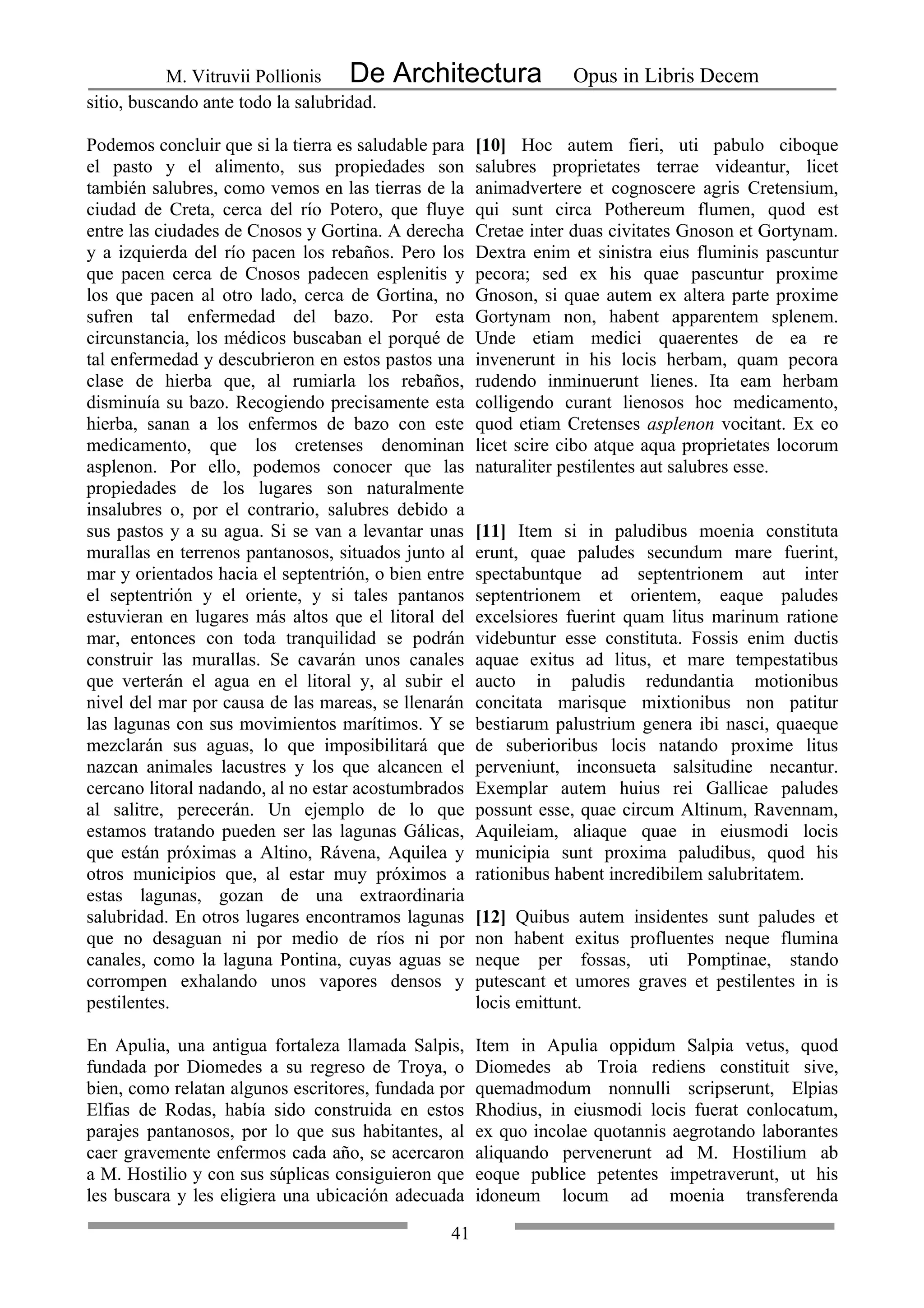 De Architectura libri decem (Los Diez Libros de Arquitectura) | PDF ...