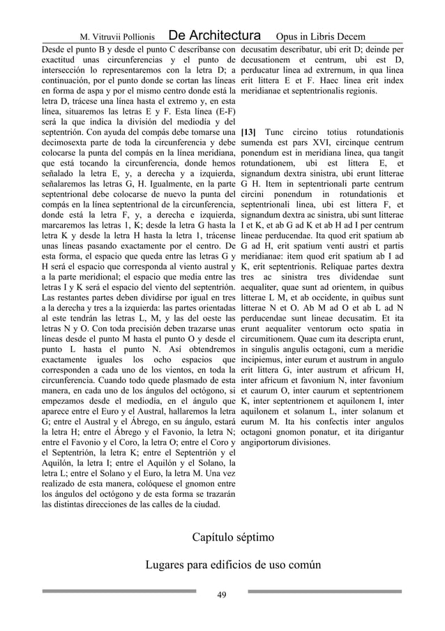 De Architectura libri decem (Los Diez Libros de Arquitectura) | PDF