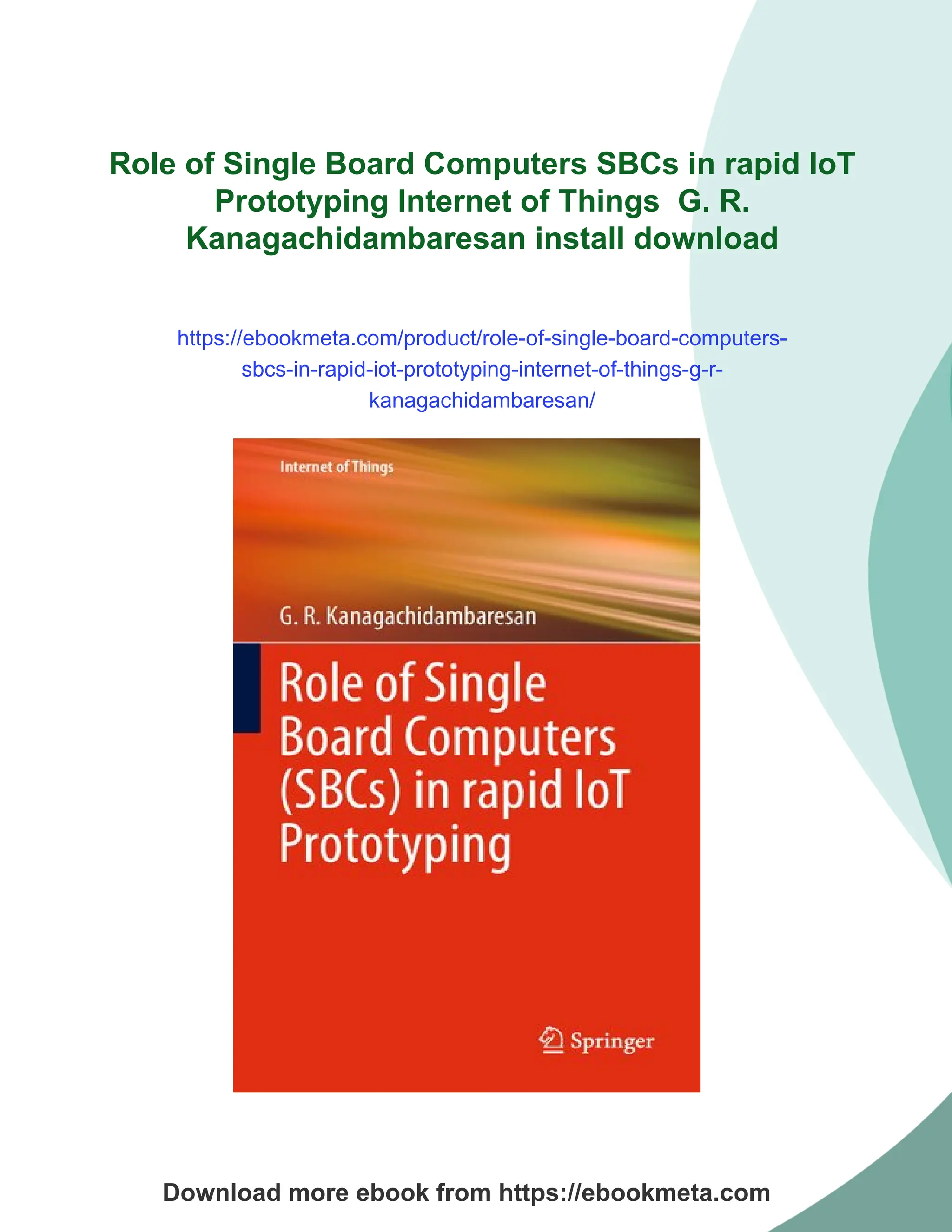 Role of Single Board Computers SBCs in rapid IoT Prototyping Internet ...