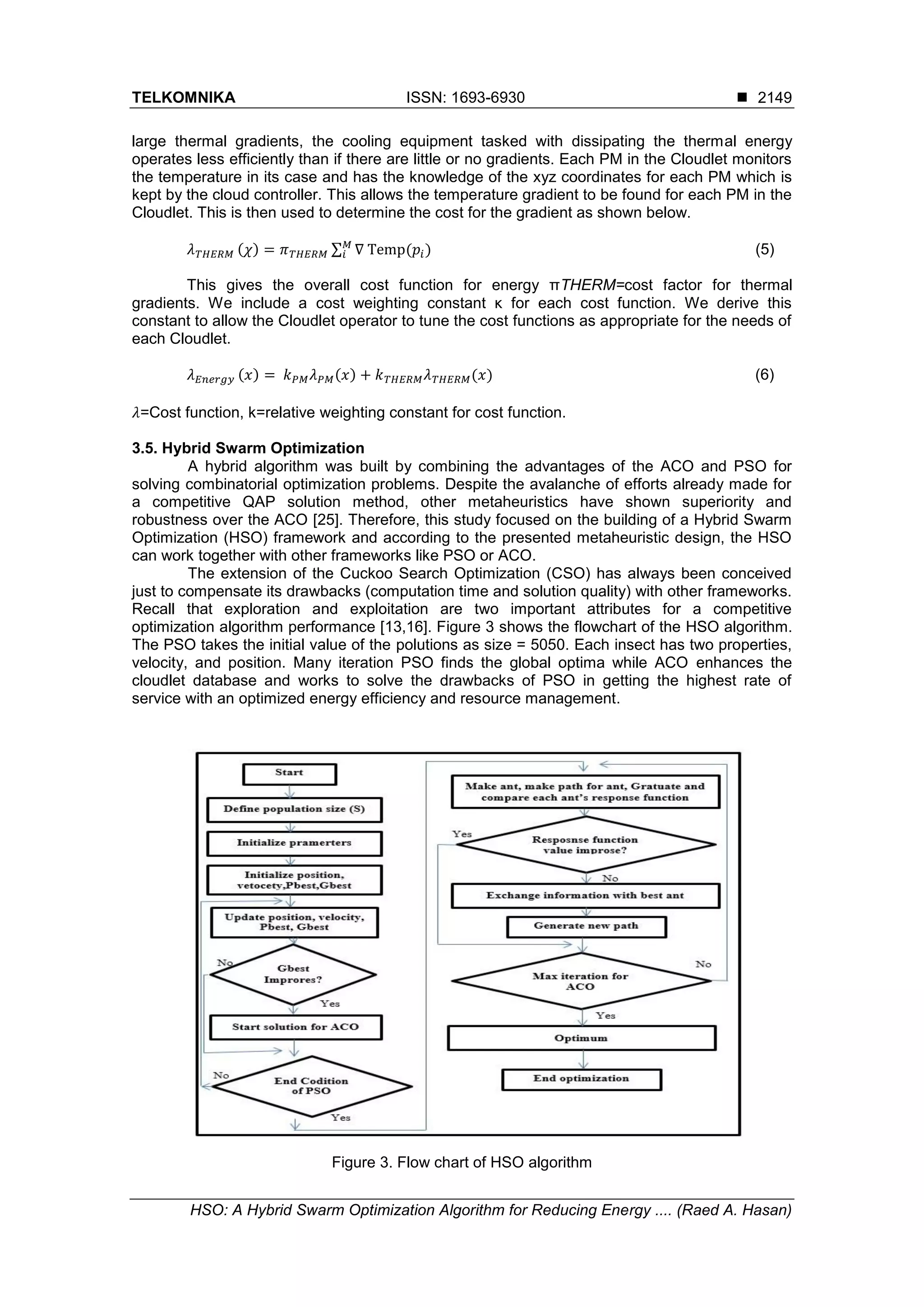 HSO: A Hybrid Swarm Optimization Algorithm for Reducing Energy Consumption in the Cloudlets | PDF