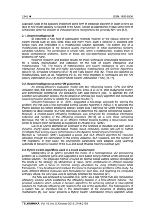 HSO: A Hybrid Swarm Optimization Algorithm for Reducing Energy ...