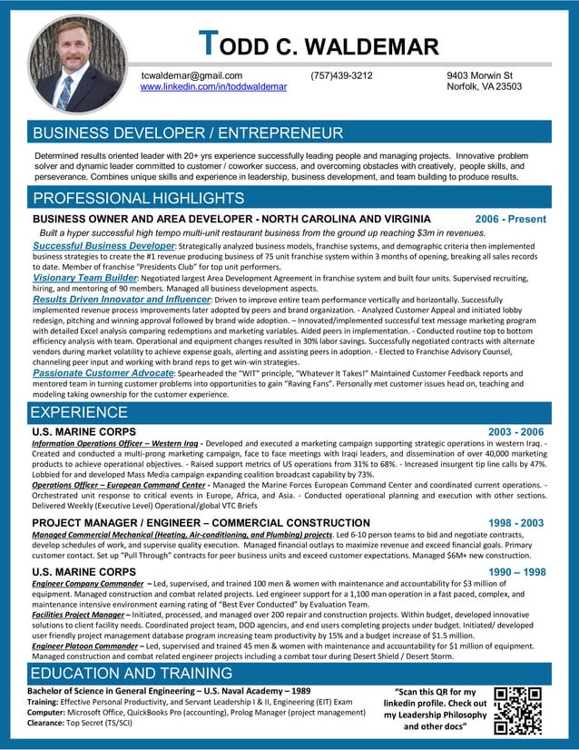 Resume Todd Waldemar 02-16-2015 | PDF