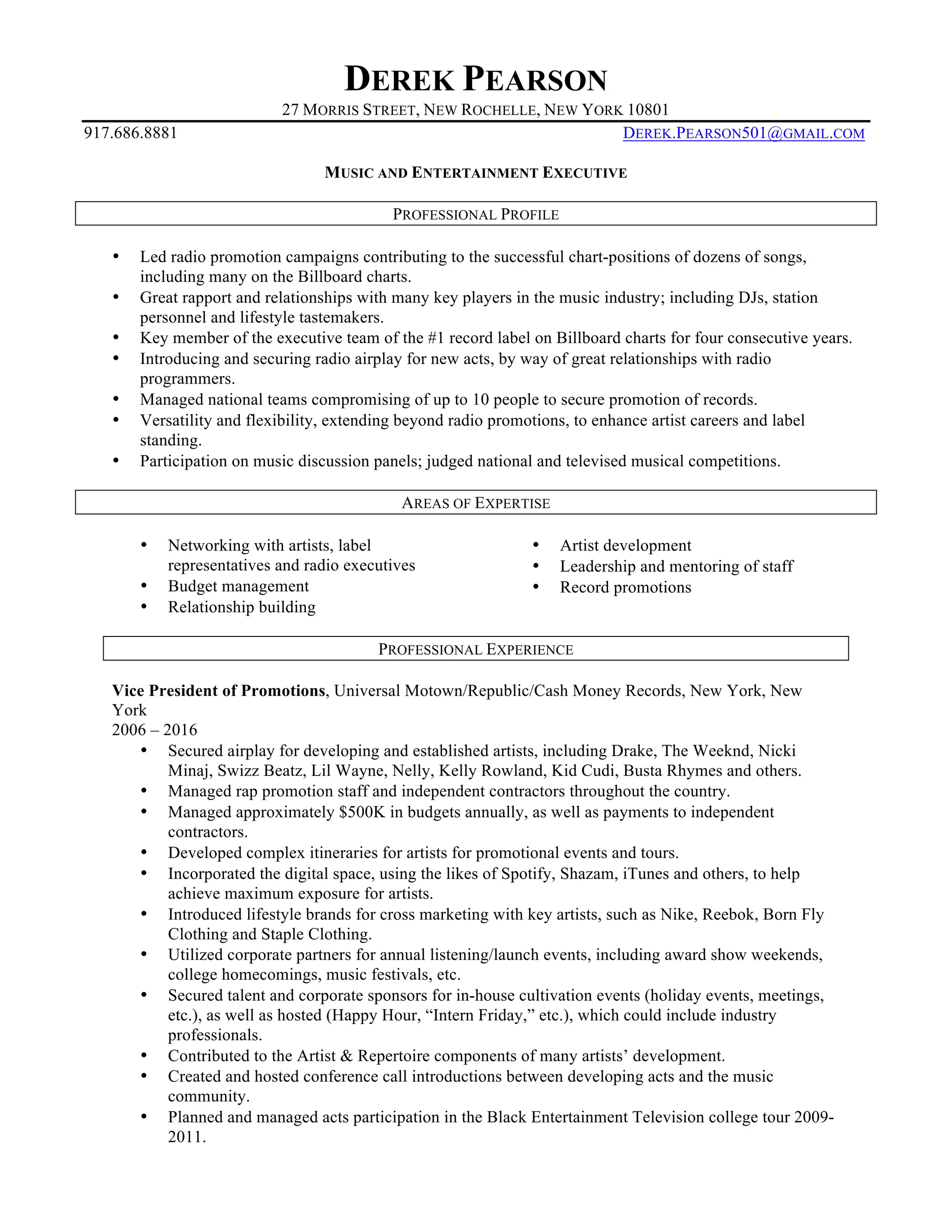 Derek Pearson Resume | PDF