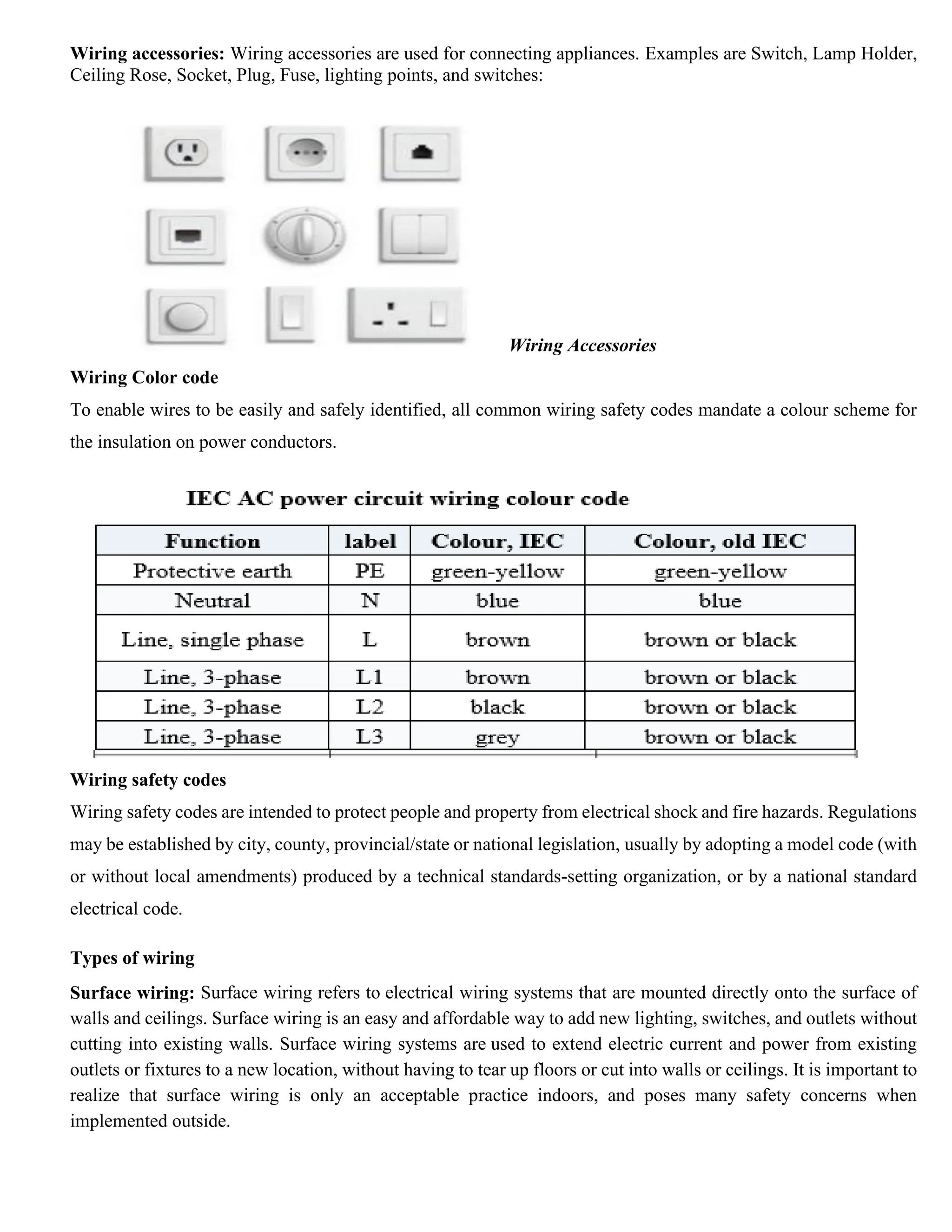 types of wiring systems used in residentials buildins | PDF